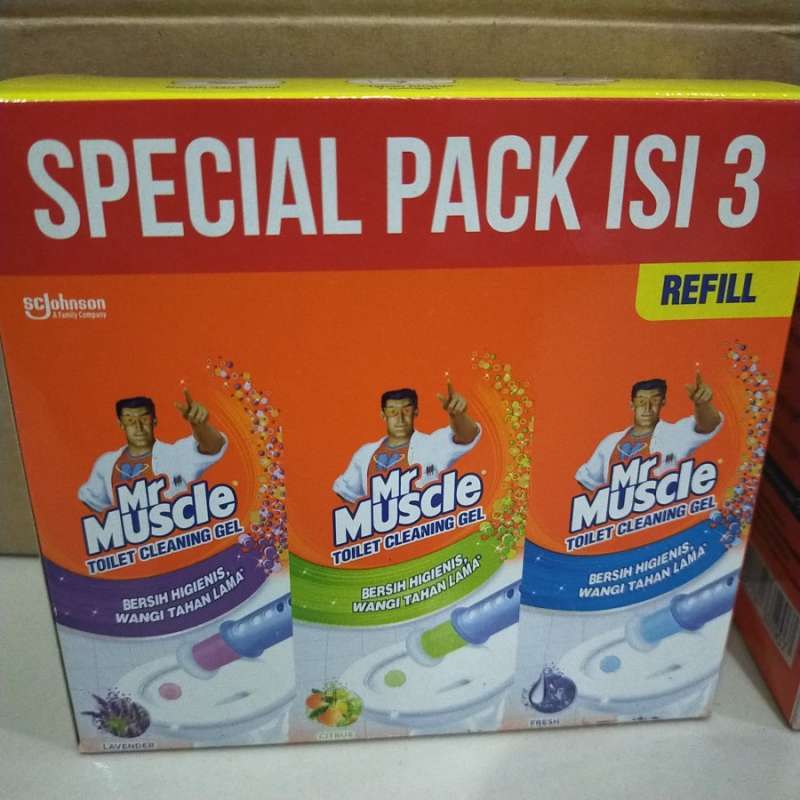 Promo Mr. Muscle Toilet Gel Special Pack Isi 3 Refill 36 Ml Diskon 27% ...