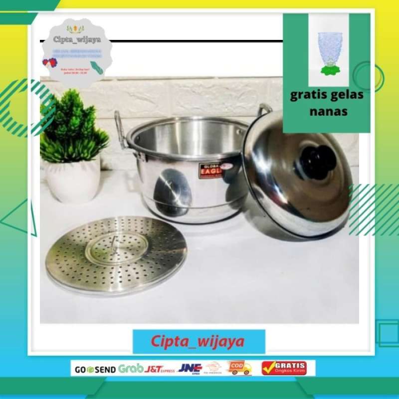 Promo Panci Langseng Kukus Dandang Steamer Ukuran 30 Cm Diskon 23% Di ...