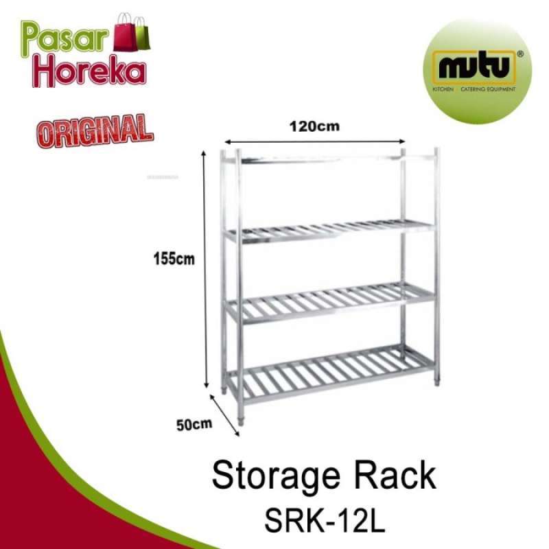 Promo Storage Rack / Rak Dapur Stainless / Rak Susun 4 Tingkat Srk-12l ...