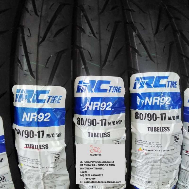 Promo Ban Tubeless Irc Nr92 80/90-17 Untuk Ban Belakang Motor Bebek ...