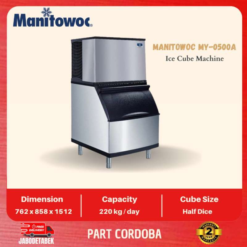 Promo Ice Cube Machine Manitowoc-my0500a+400 Bin 226kg/day - Half Dice ...