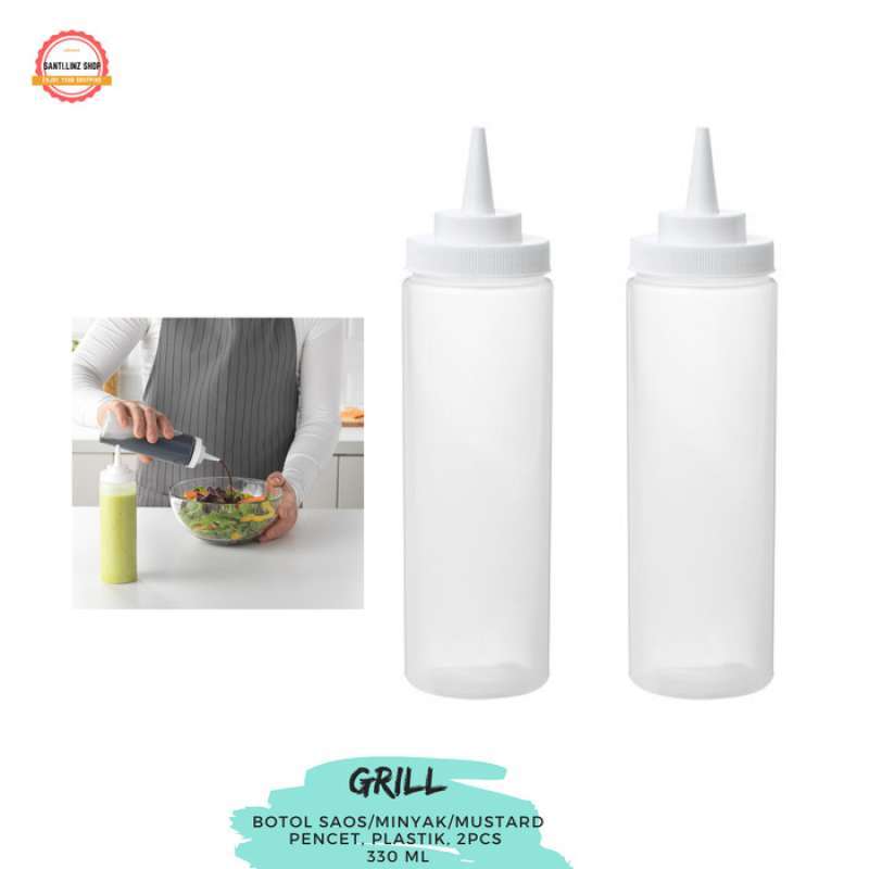 Promo Grill Botol Saos/minyak/mustard Pencet, Plastik 330 Ml Diskon 23% ...