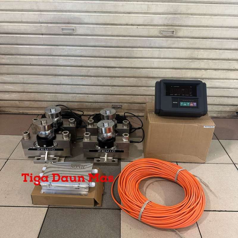 Jual Paket Jembatan Timbang 4 Pc Load Cell Zemic Hm9b 30 Ton + Junction Box Stainless Sonic 4 ...