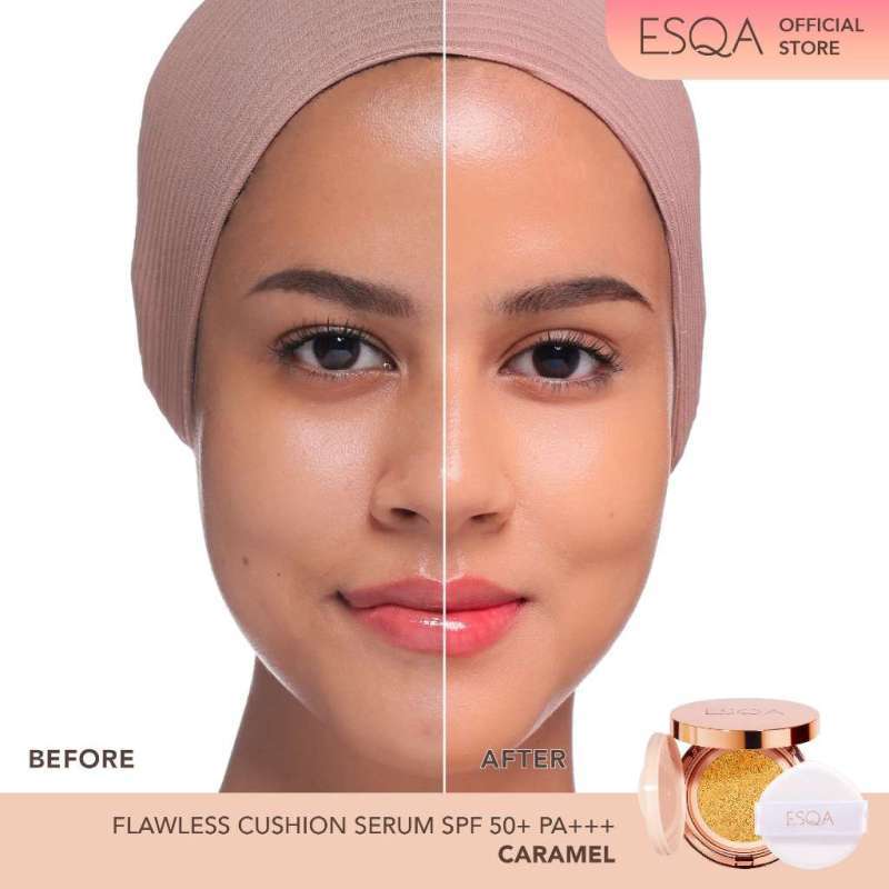 Jual Esqa Flawless Cushion Serum Spf 50+ Pa+++ - Caramel Di Seller ...