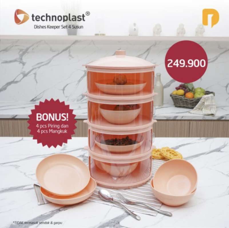 Promo Technoplast Dishes Keeper Set 4 Tempat Saji Diskon 23% Di Seller Nishimu Store - Bangka ...