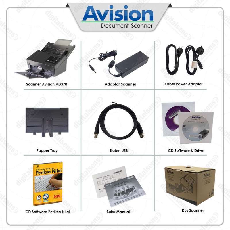 Jual Scanner Avision Periksa Nilai Ljk Ad370 - Adf - Ultrasonic - F4 ...
