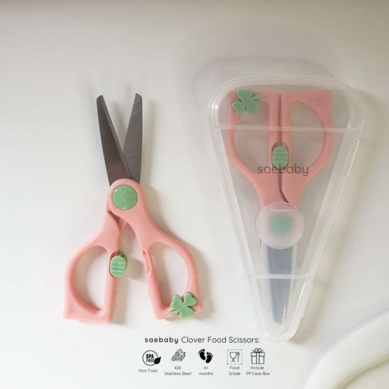 Jual Sae Clover Food Scissors 420 Stainless Steel, Gunting Makanan Anak ...