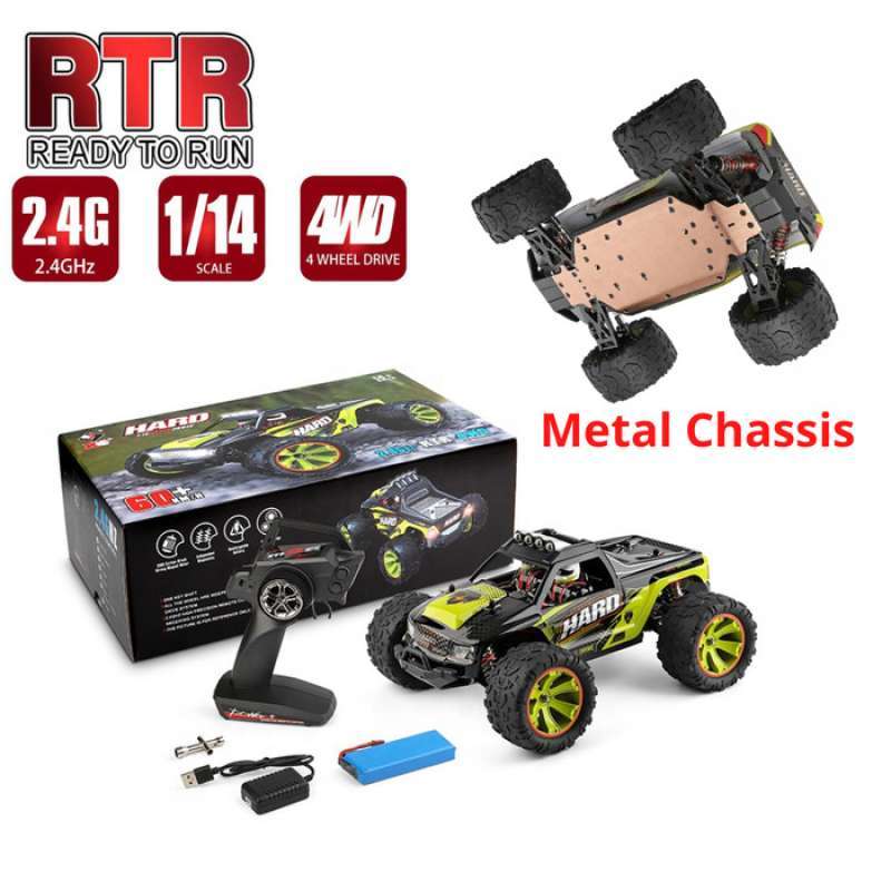 Promo Promo- Wl 144002 Rc Car Monster Truck 1/14 60km/h 4wd Rtr Metal ...