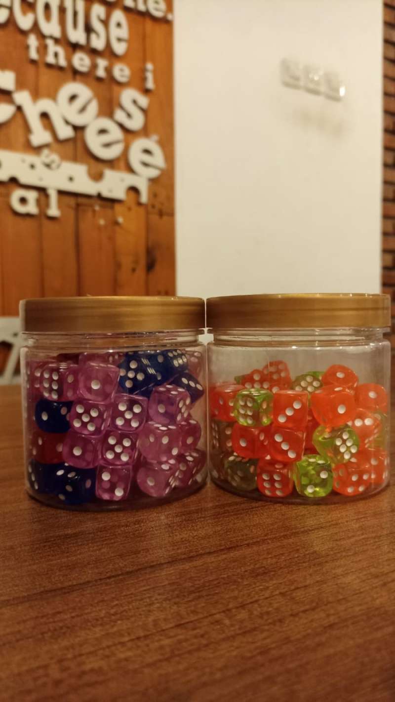 Promo (1 Biji) Dadu 6 Sisi Bening 14mm (standard Pokemon & Board Game ...