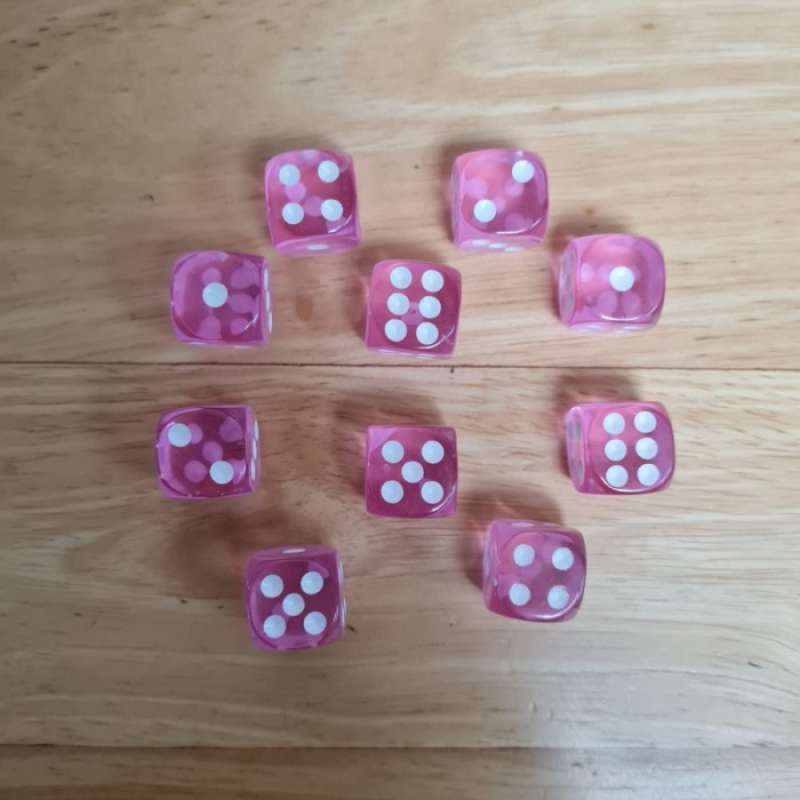 Promo (1 Biji) Dadu 6 Sisi Bening 14mm (standard Pokemon & Board Game ...