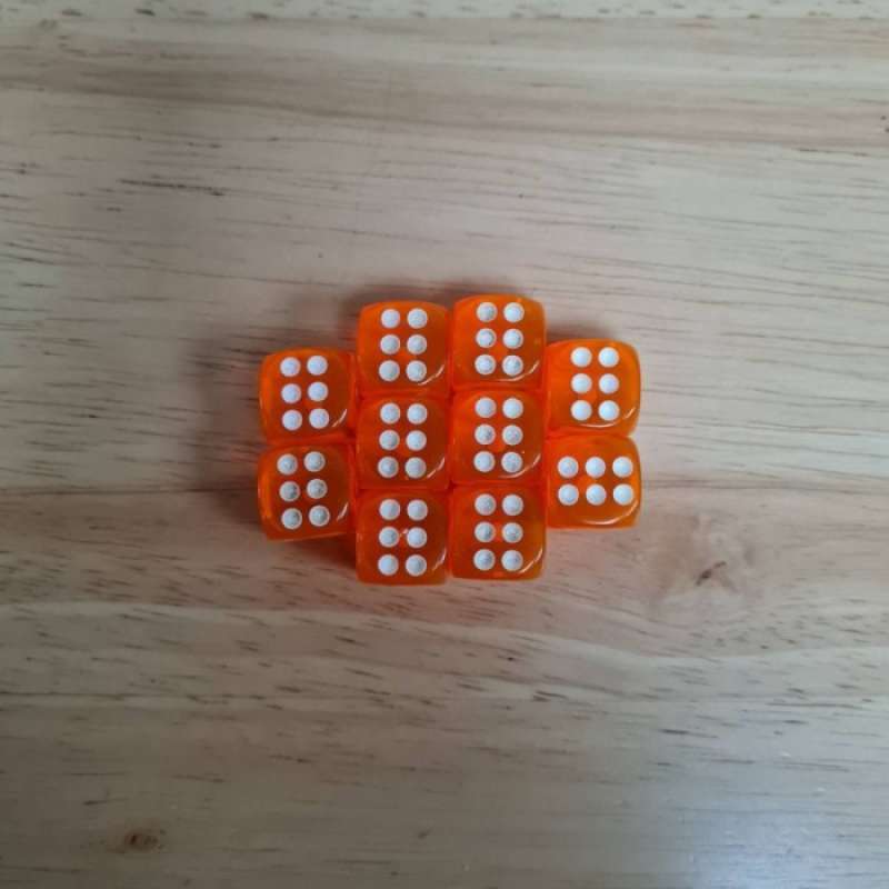 Promo (1 Biji) Dadu 6 Sisi Bening 14mm (standard Pokemon & Board Game ...