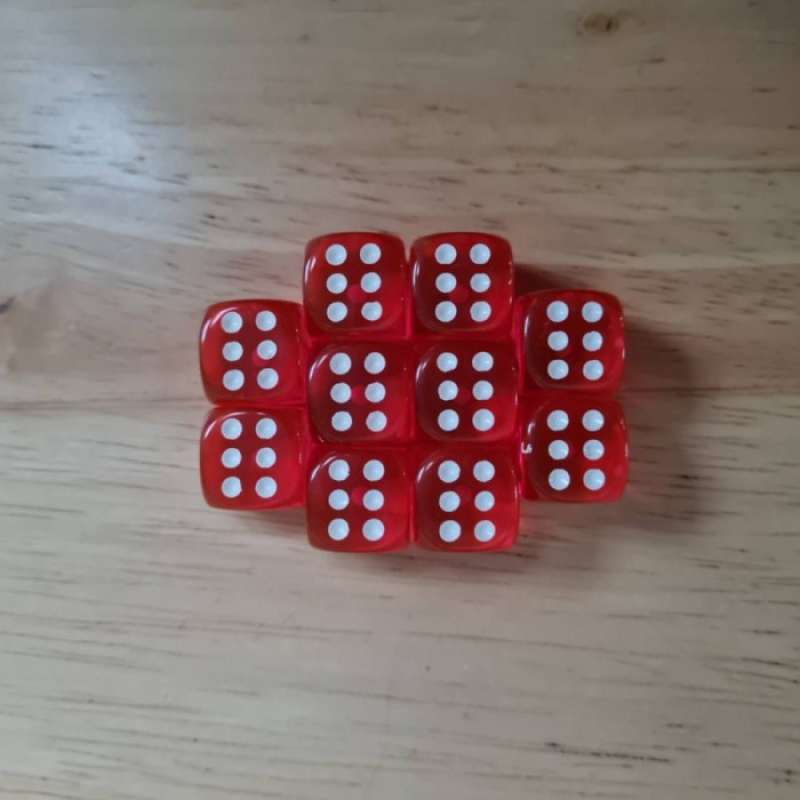 Promo (1 Biji) Dadu 6 Sisi Bening 14mm (standard Pokemon & Board Game ...