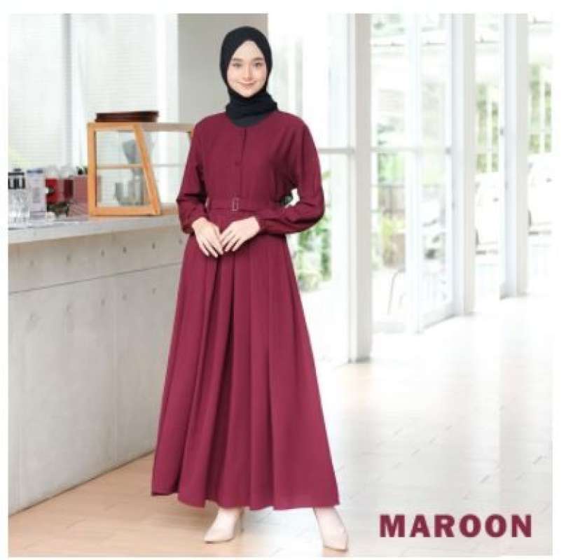Promo Tren Baju Gamis Aisyah Polos Hitam Wanita Muslimah Remaja Terbaru ...
