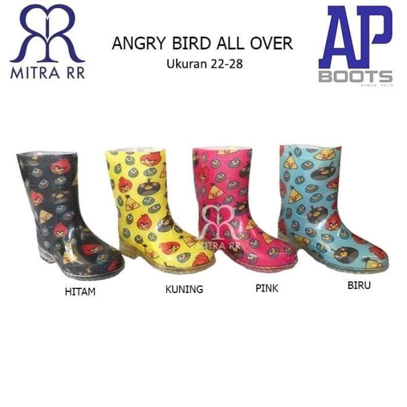 Jual Sepatu Boot Anak Ap Boots Kids New Bird Usia 6 Tahun - 25 Hitam Di ...