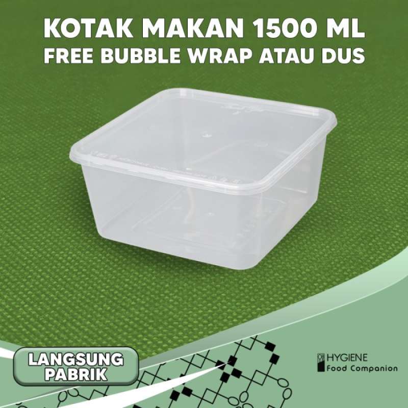 Jual Thinwall 1500 Ml Persegi Kotak Makan Plastik 1500ml Food