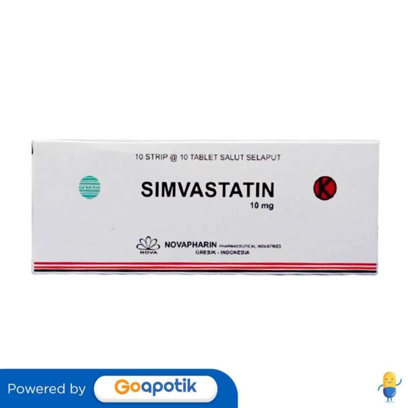 Jual Simvastatin Novapharin 10 Mg Box 100 Tablet Di Seller Apotek Garum ...