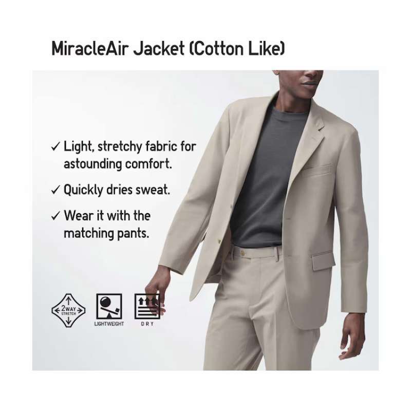 Jual Uniqlo Jacket Cotton Like Jaket Miracle Air Pria Airsense Serupa ...
