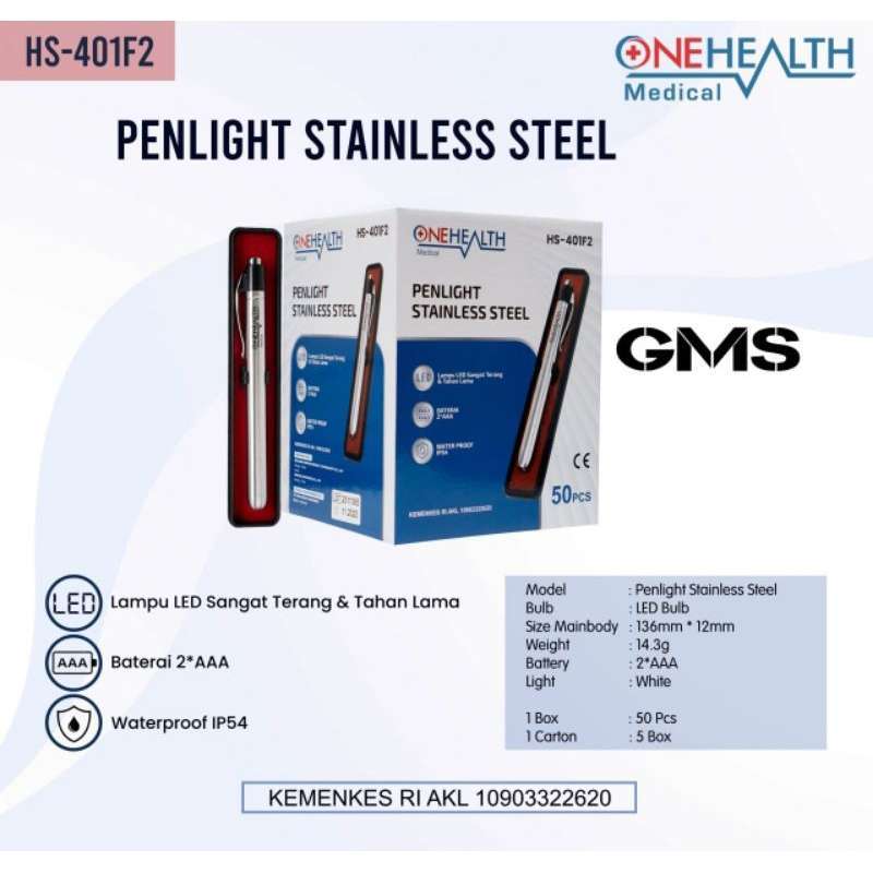 Jual Penlight Stainless Steel General Care/onehealth Di Seller General ...