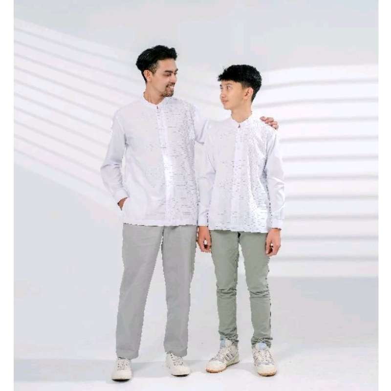 Promo Koko Couple Putih Bersih Baju Muslim Ayah Dan Anak Majid Series By Althaff Original ...
