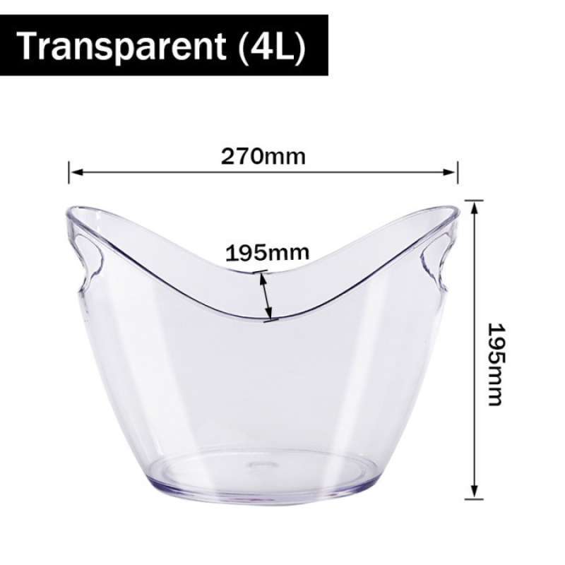 Jual Wine Beer Bucket Ice Bucket Akrilik Ember Bir Es 4 Liter Ice ...