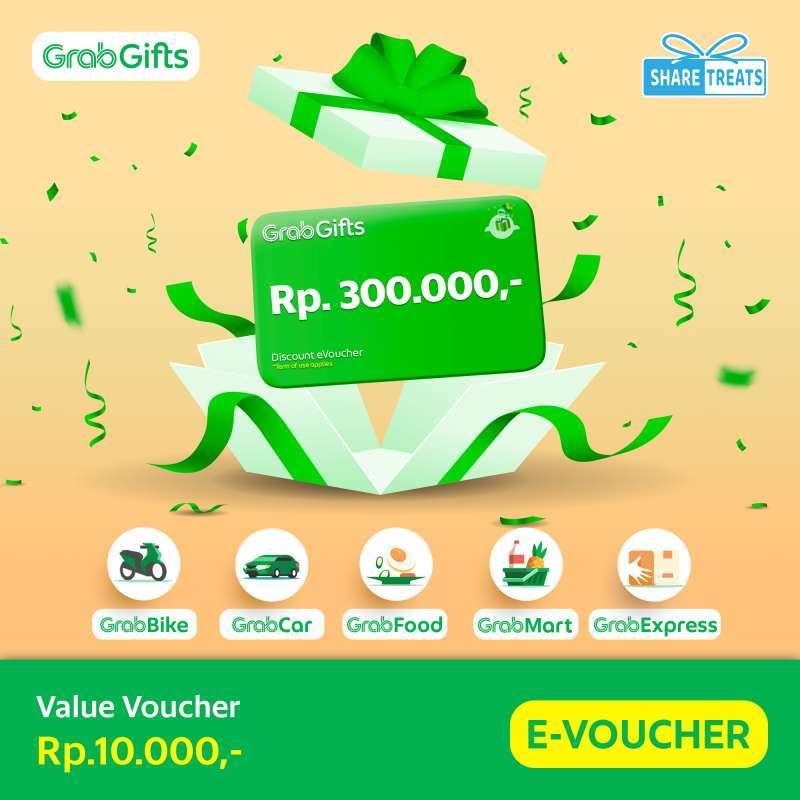 Jual Grab Gifts Voucher Digital [share Treats] Rp 300.000 Di Seller ...