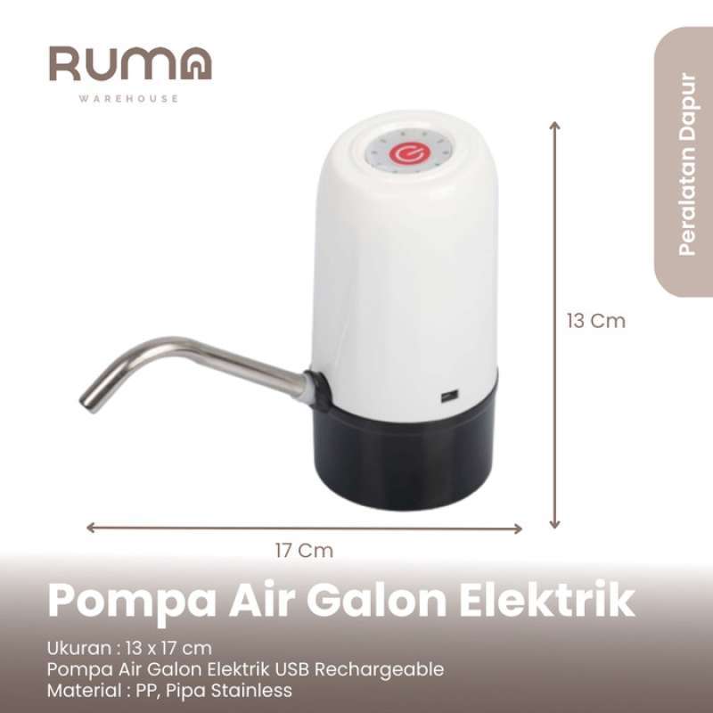 Jual Pompa Elektrik Air Galon Otomatis Usb Rechargeable Praktis Di ...