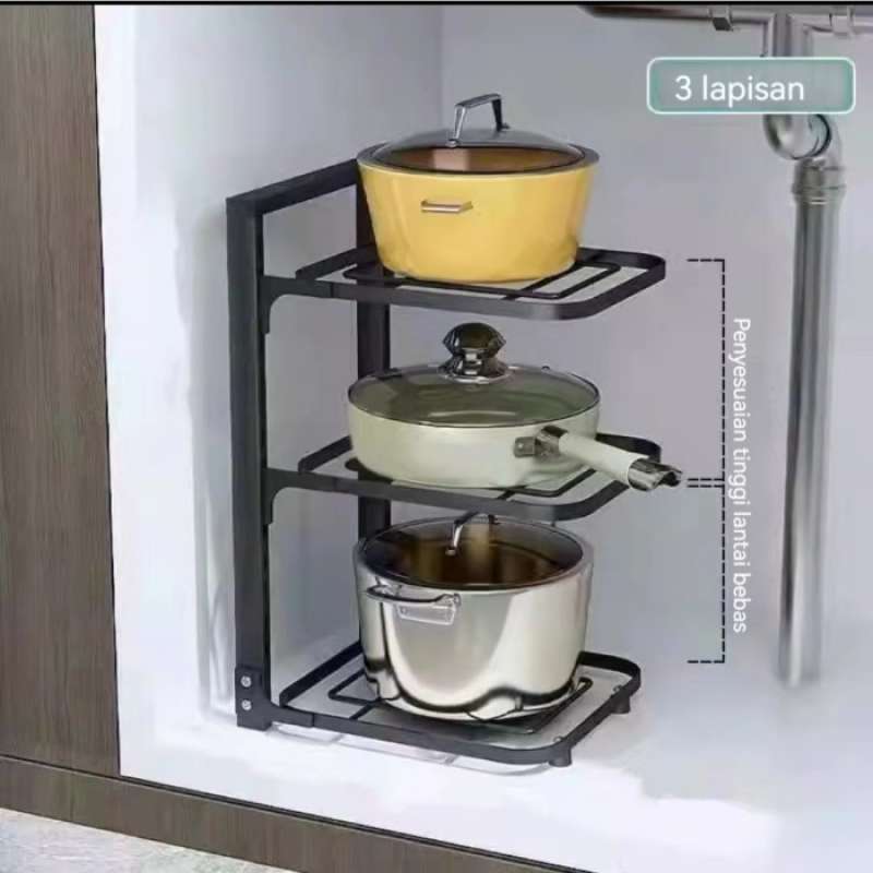 Jual Highline Rak Panci Susun Rak Wastafel Bawah Rak Pot Serbaguna - 94 ...