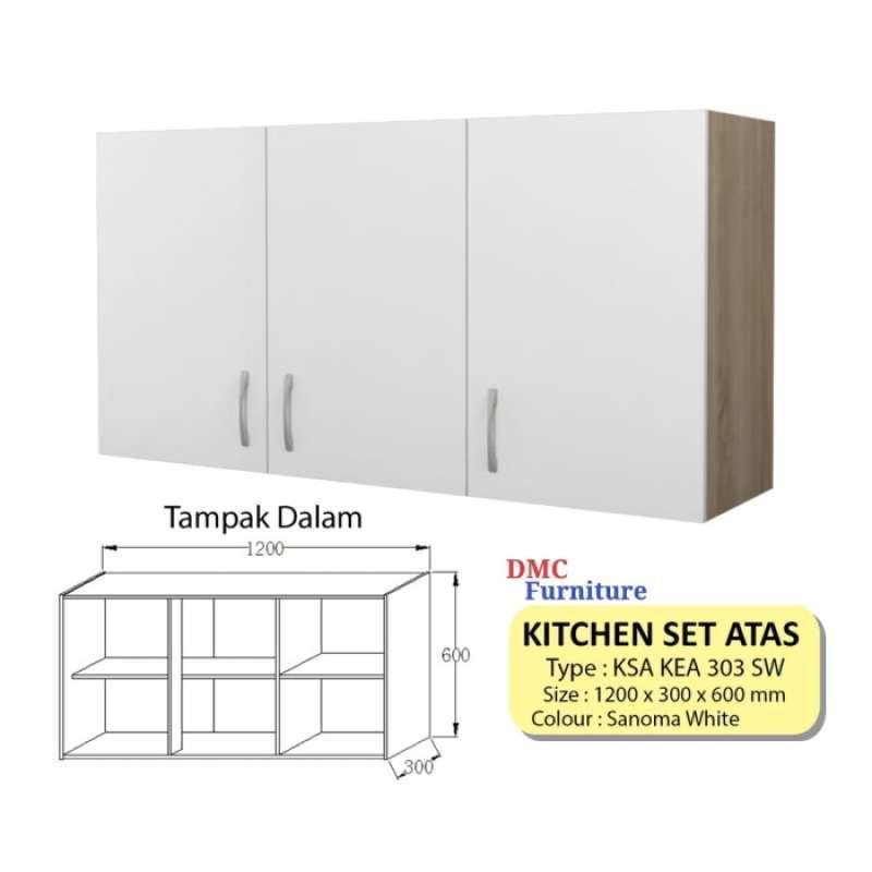 Jual Rak Dapur Kitchen Set Atas Rak Bumbu Lemari Sayur Ksa 2 Pintu Ksa ...