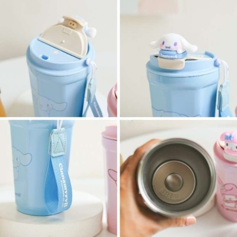 Jual Tumbler Stainless Steel Motif Karakter Sanrio 480ml Botol Mug Gelas Cangkir Kuromi ...