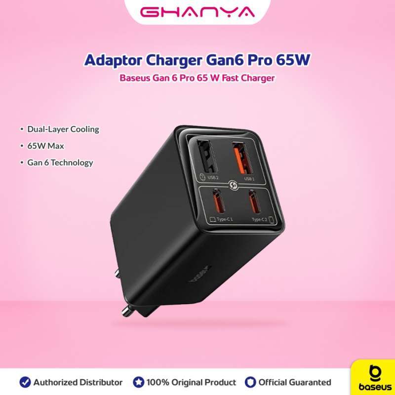 Promo Baseus Adaptor Charger Gan6 Pro 65w Eu 2 Type C 2 Usb Output ... Promo Baseus Adaptor Charger Gan6 Pro 65w Eu 2 Type C 2 Usb Output ...