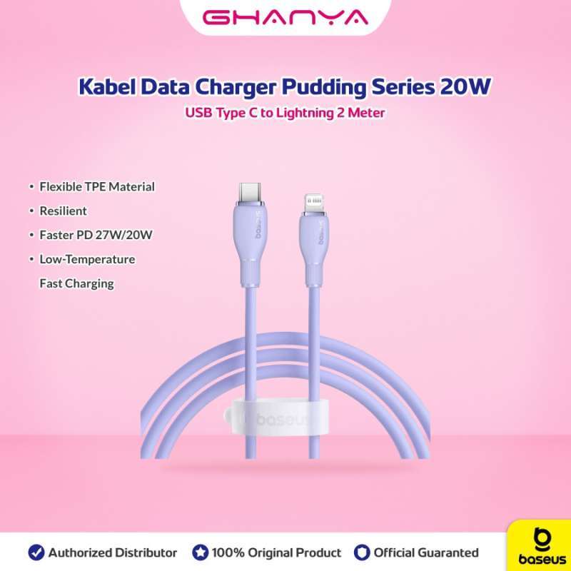 Promo Baseus Kabel Data Charger Pudding Series 20w Type C To Lightning ...