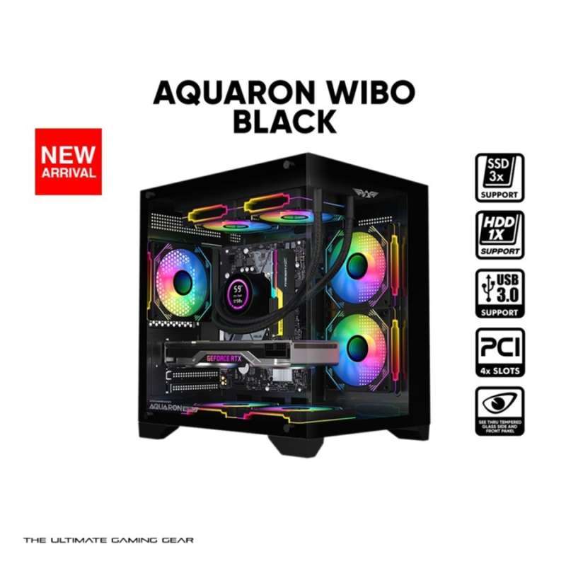 Jual Casing Pc Gaming Armaggeddon Aquaron Wibo M-atx Dual Chamber ...