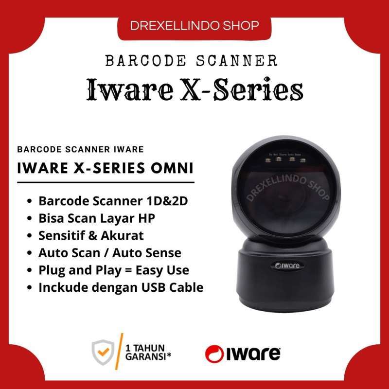 Jual 2d Omni Barcode Scanner Iware X-series 208 Efaktur (qr Code/pdf417 ...