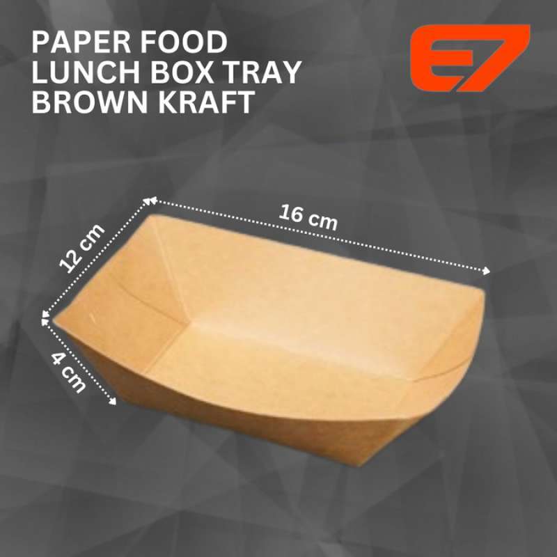 Jual Paper Food Tray Brown Kraft - Kertas Alas, Tatakan Makanan - Isi ...