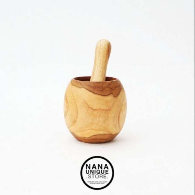 Jual Lumpang Kayu Kecil / Mortar Mini Serbaguna / Tumbukan Kecil Kayu ...