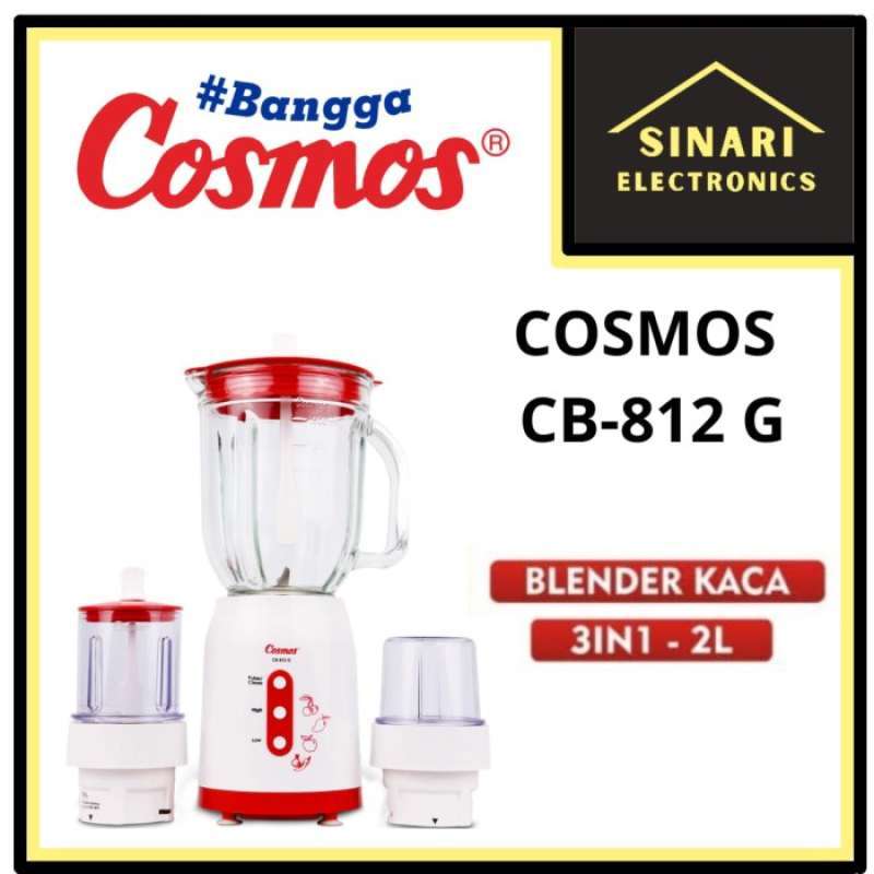 Promo Blender Kaca Cosmos 2 Liter 3 In 1 Cb-812 G Diskon 23% Di Seller Iwaki Store - Cipete ...