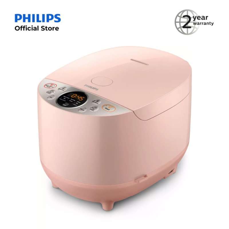 Promo Philips Digital Rice Cooker 1.8 Liter - Pink Soft Blossom Hd4515 ...