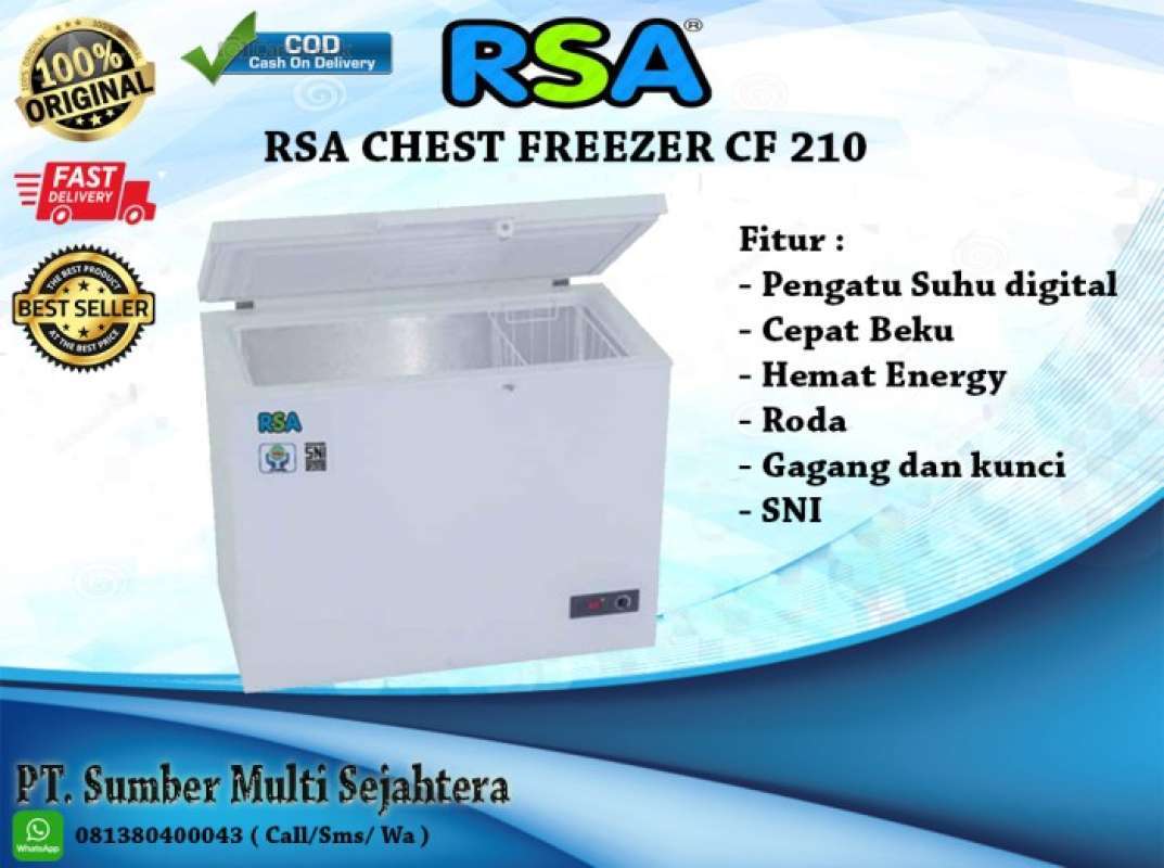 Promo Chest Freezer - Rsa Tipe Cf-210 Diskon 23% Di Seller Mizota Store ...