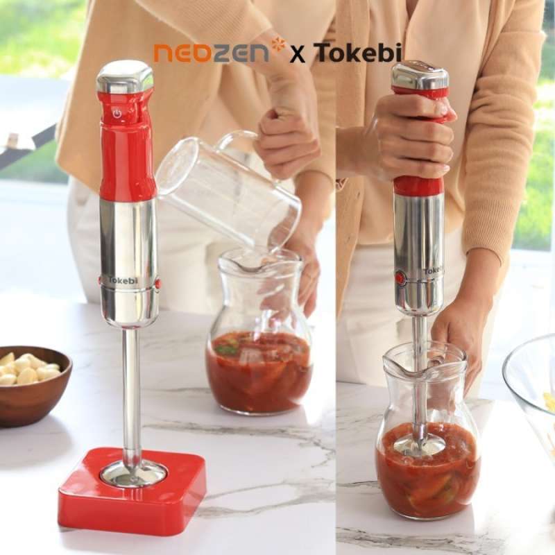 Promo Tokebi Hand Blender Cordless - Red & Black Bermutu Diskon 23% Di ...