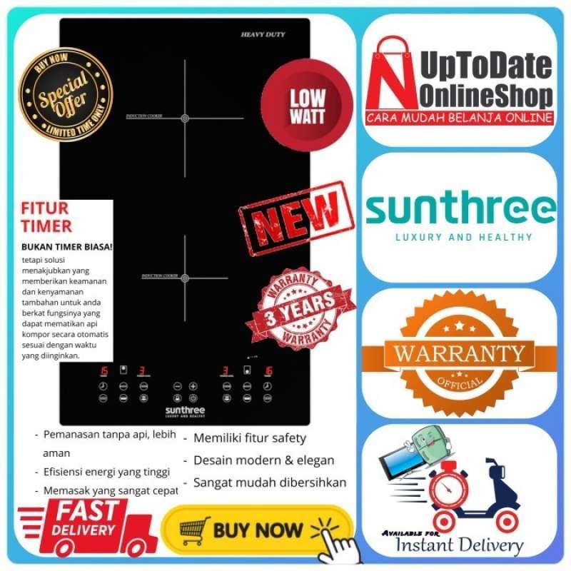 Promo Kompor Induksi Sunthree Ih-2c He Ih2c He Induction Hob Sunthree ...