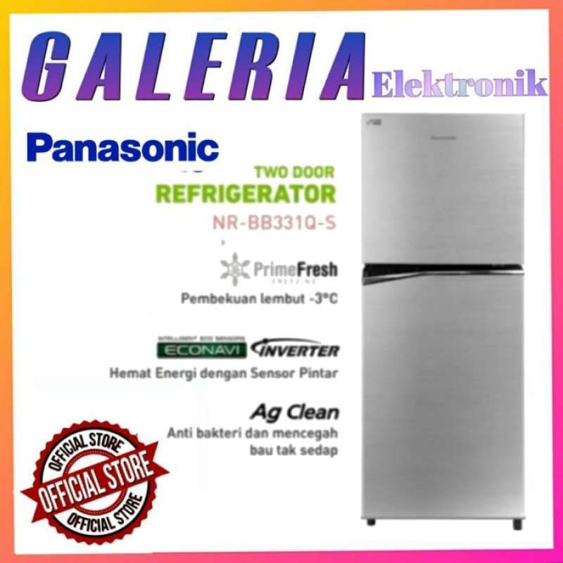 Promo Kulkas 2 Pintu Panasonic Nr-bb331q S Inverter Lemari Es 324 Liter ...