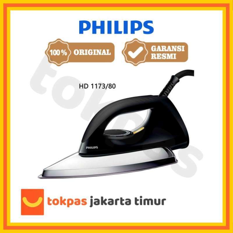 Promo Setrika Listrik Dry Iron 350 Watt Philips Hd 1173/80 Diskon 23% ...