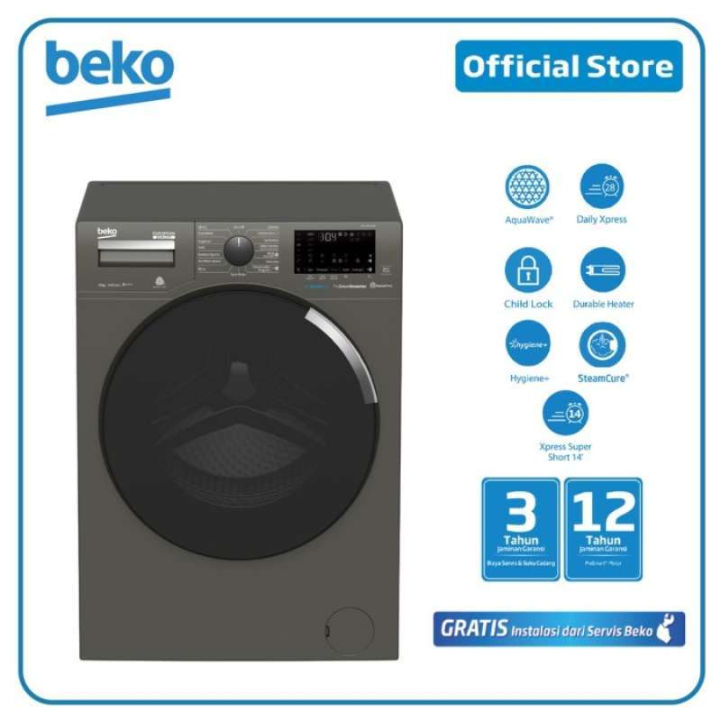 Promo Beko Mesin Cuci Front Loading 10kg Inverter Wcv10746xom Diskon 23 ...