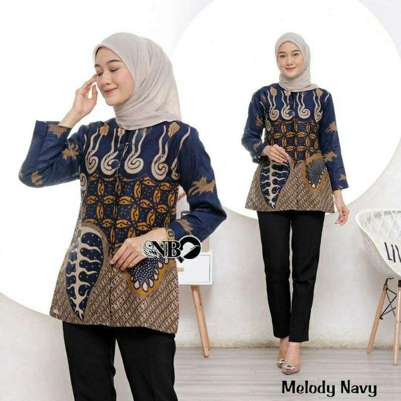 Model Baju Batik Wanita 2015 Lengan Panjang BAJU BATIK WANITA MODERN