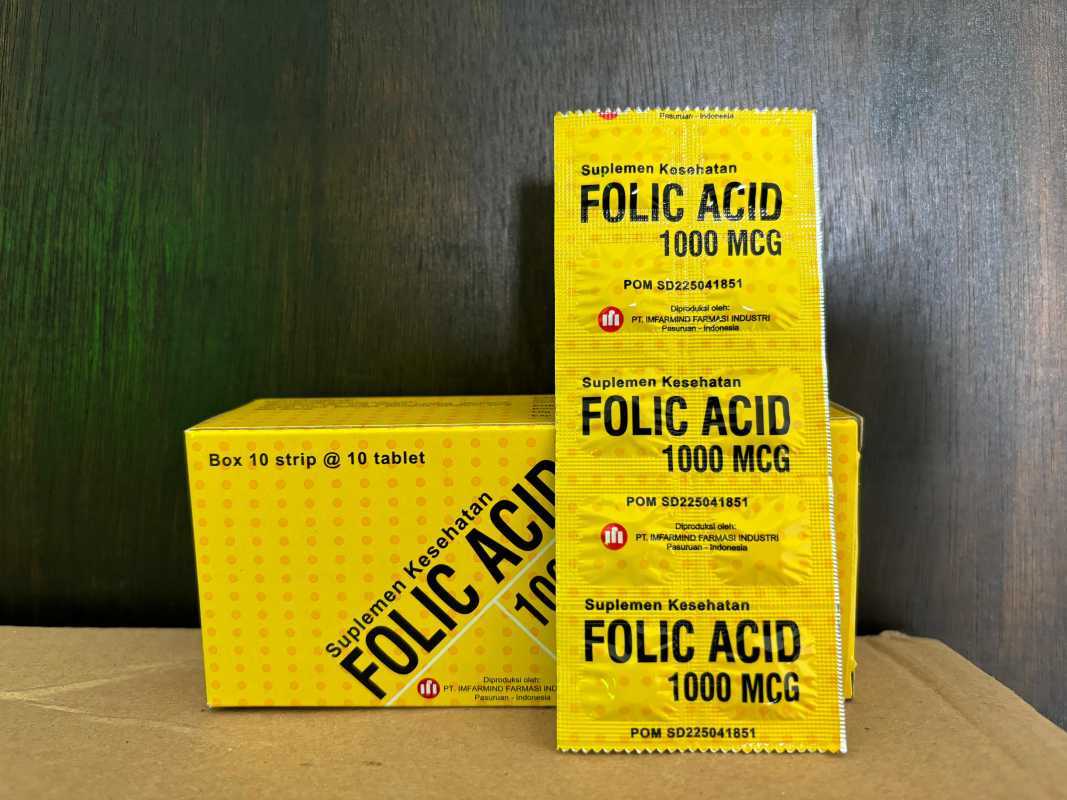 Jual Folic Acid 1000mcg 1 Strip 10 Tablet Di Seller Apotek Eira Jaya ...