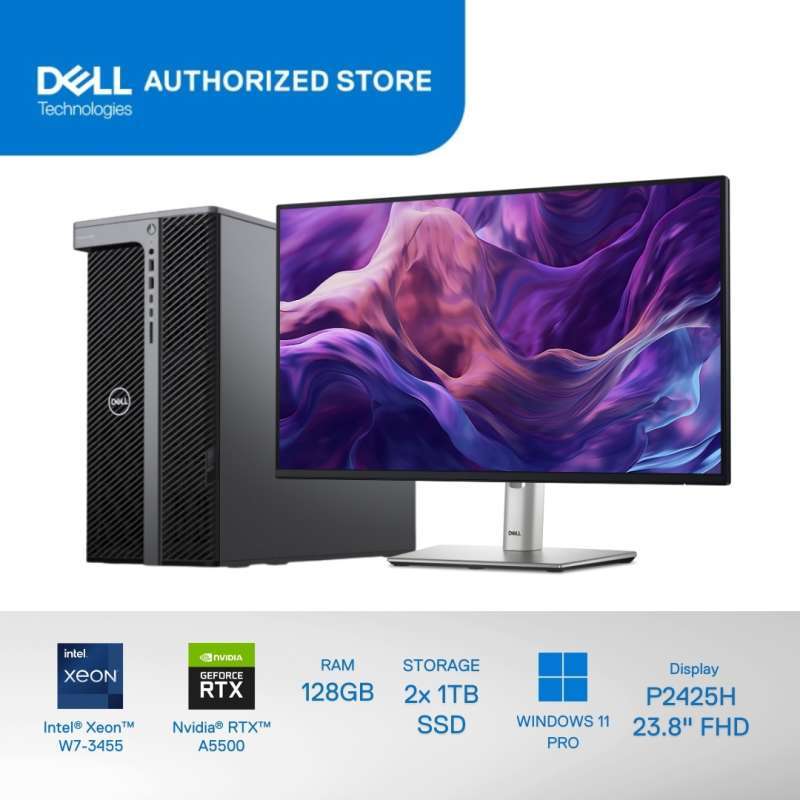 Jual Dell Precision 7960 Tower [w7-3455-128-2x1t-nvidia Rtx A5500 24 Gb ...