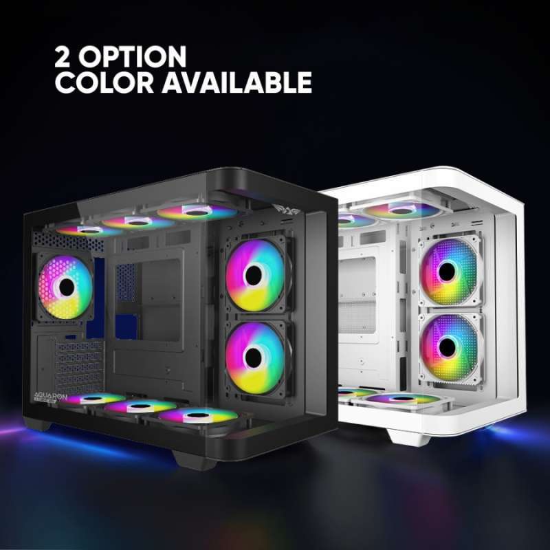 Jual Casing Pc Gaming Armaggeddon Aquaron X-curve 285 M-atx - White Di ...