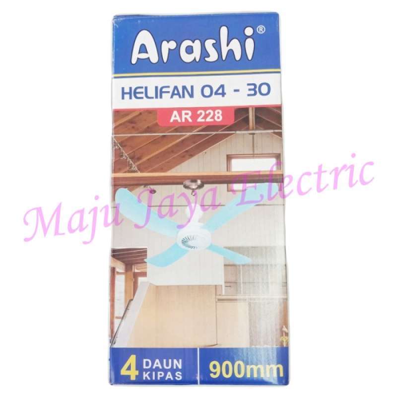 Promo Kipas Angin Gantung Arashi Helifan Langit Langit 30 Watt 4 Baling ...