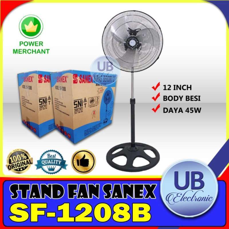 Promo Kipas Angin Berdiri Sanex 12inch Besi 1208b/stand Fan Sanex 1208b Diskon 23% Di Seller ...