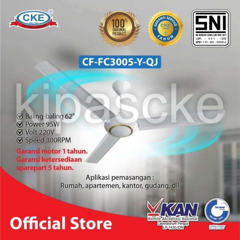 Promo Cke Ceiling Fan 62 Inch Kipas Angin Gantung Plafon Rumah Sejuk ...